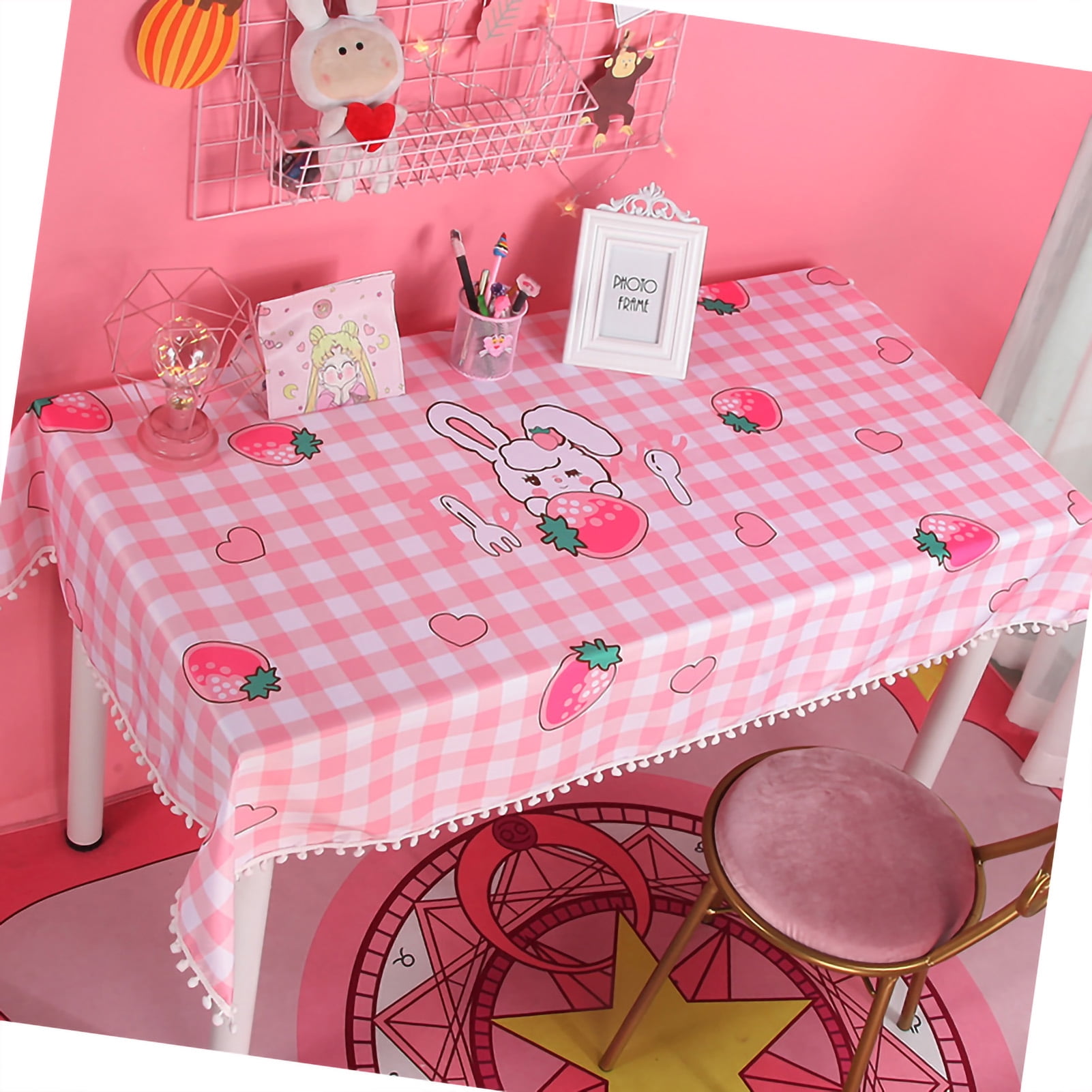 Decoración de mesa, mantel de dibujos animados, hermoso y lindo mantel ...