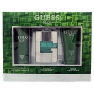 Guess Man Gold 3 Pc Gift Set (2.5oz EDT Spray + 6.0oz Deodorizing Body ...