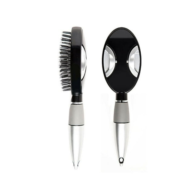 Qwik Clean Self Cleaning Hair Brush - Easy Clean Retractable Bristles ...