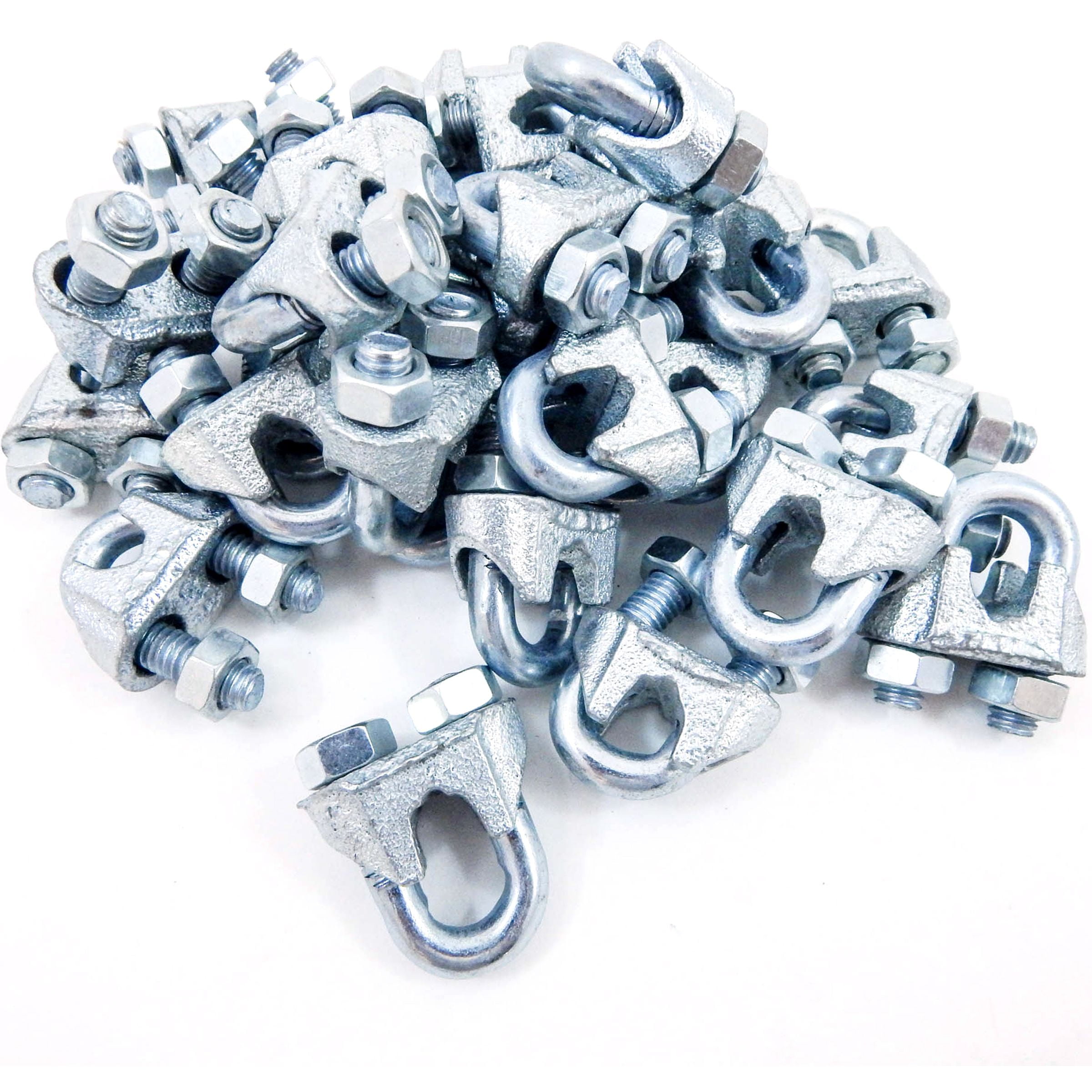 Red Hound Auto 25 New Malleable Zinc Wire Rope Cable Clips, 5/16 Inches ...