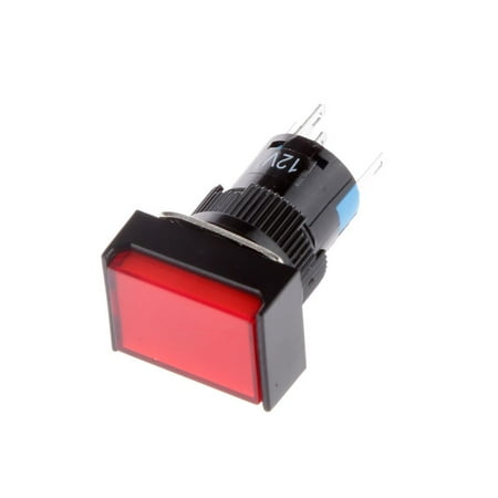 Latching Type Push Button Switch - (Installation 16mm) - Red | Walmart ...