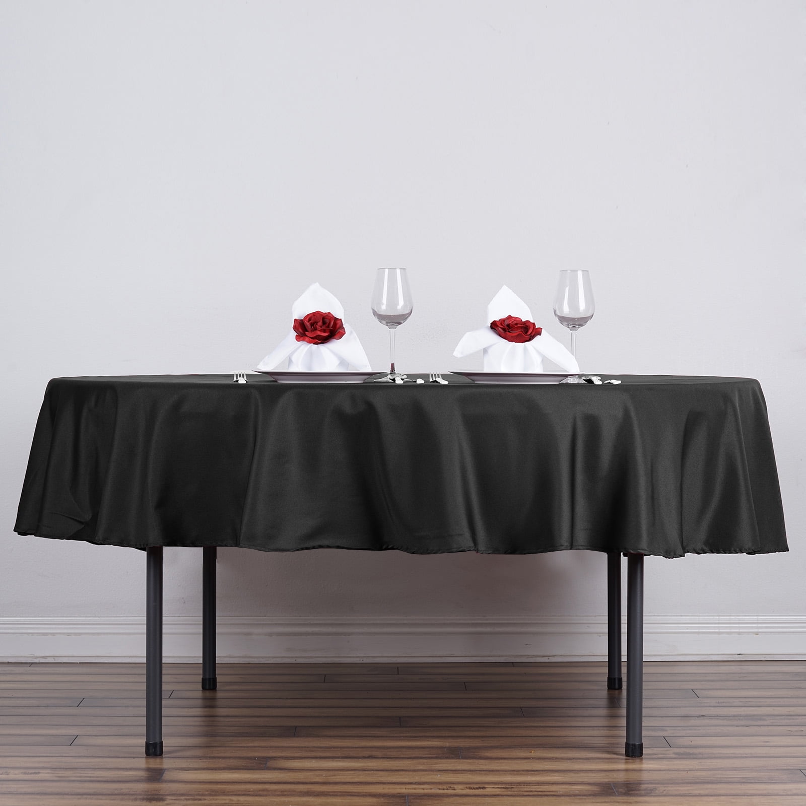 BalsaCircle 90" Round Polyester Tablecloth Table Cover Linens for ...