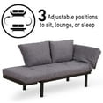 HOMCOM Single Person Chaise Lounger Sofa Bed with 5 Adjustable ...