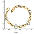 Primal Gold 14 Karat Two-tone Fancy Link 7 Inch Bracelet - Walmart.com
