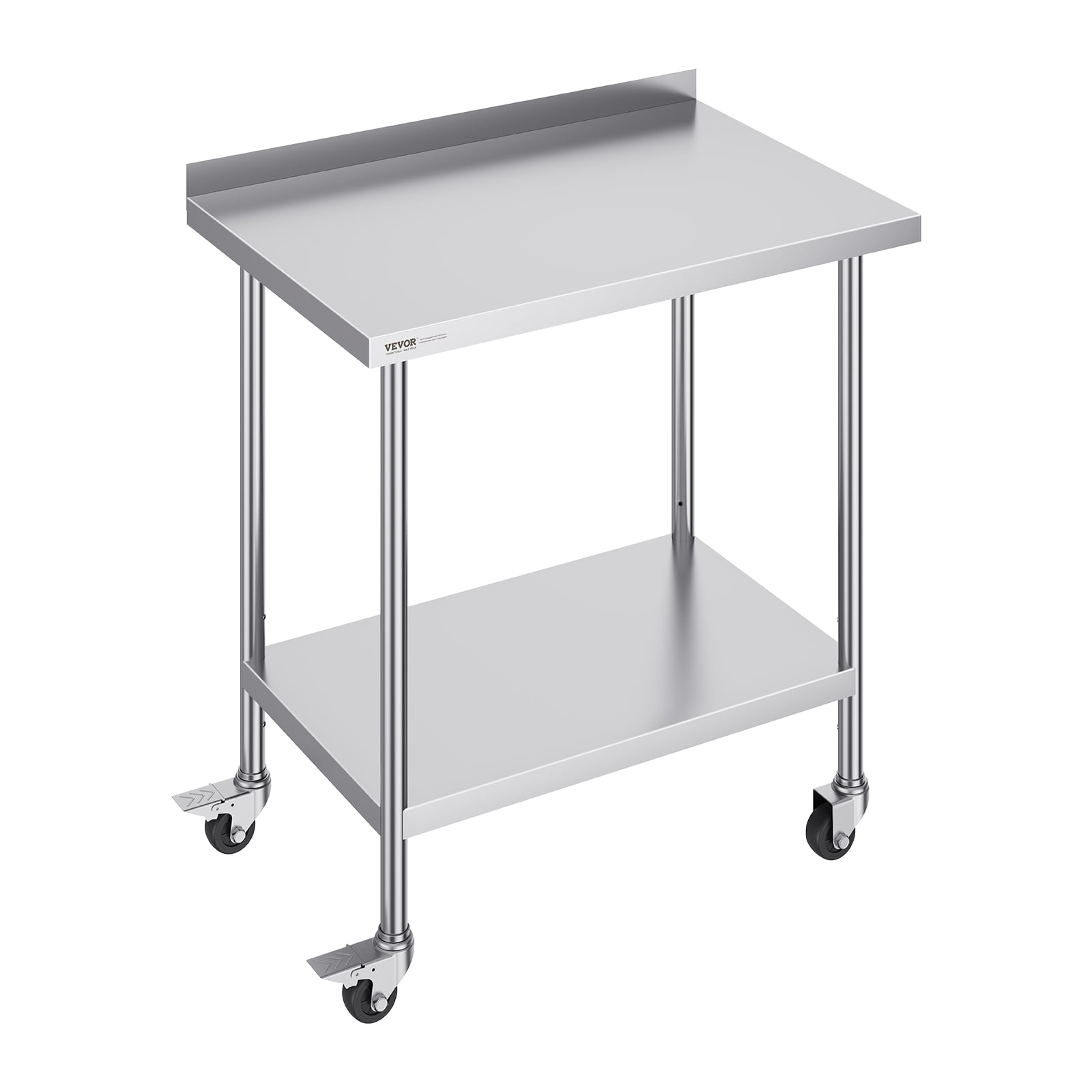 Vevor Stainless Steel Work Table Commercial Food Prep Table 24X36 With Casters 24 X 36 X 40 Inch / 610 X 914 X 1005.6 Mm