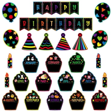 Wall Bold & Bright Happy Birthday Chart - Walmart.com