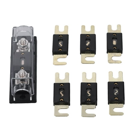 Inline Fuse Holder, Vehicle Fuses Holder 250A 48V Gold Plated ...