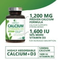 Nature's Nutrition Calcium 1200 mg, Vitamin D3 1600 IU, Bone Health ...