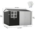 8x10ft Outdoor Storage Shed,Tool Shed with Window,Lockable Doors,and ...