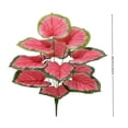 Njshnmn Green Edge Peach Caladium Leaves Faux With Green Border For ...