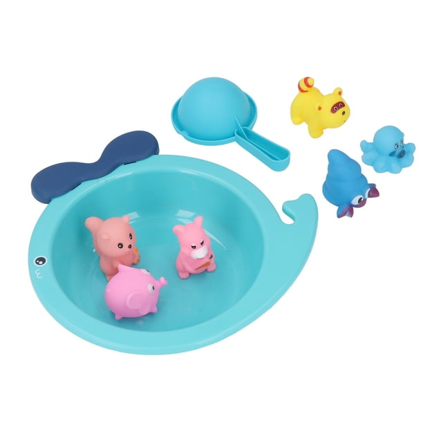 Floating Animals Bath Toy, Plastic BB Squeaker Baby Bath Animal Toy For ...