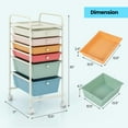 Spaco 6 Drawers Rolling Storage Cart Organizer-Macaron, Craft ...