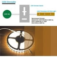 120V Dimmable LED Strip Light 2000K Amber Yellow Color, Dimming by Wall ...
