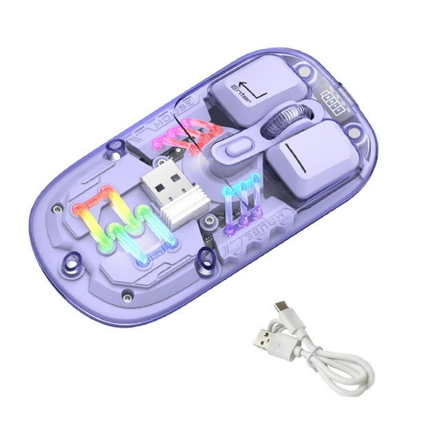 Miulika LED Wireless Mouse Lightweight USB Receiver Ergonomic Mice ...