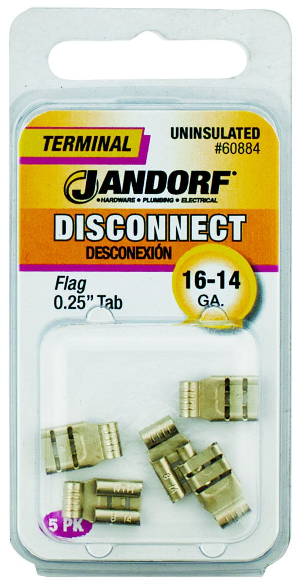 Terminal de bandera Jandorf 60884, calibre 16-14, sin aislamiento ...