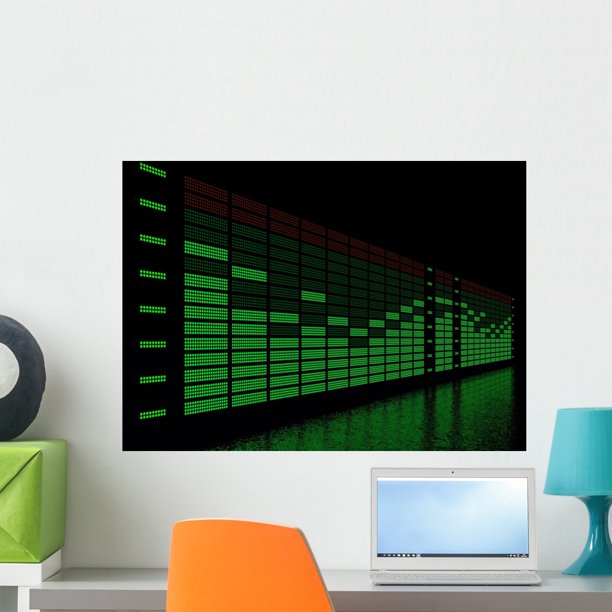 Graphic Equalizer Wall Mural Decal by Wallmonkeys Vinyl Peel and Stick ...