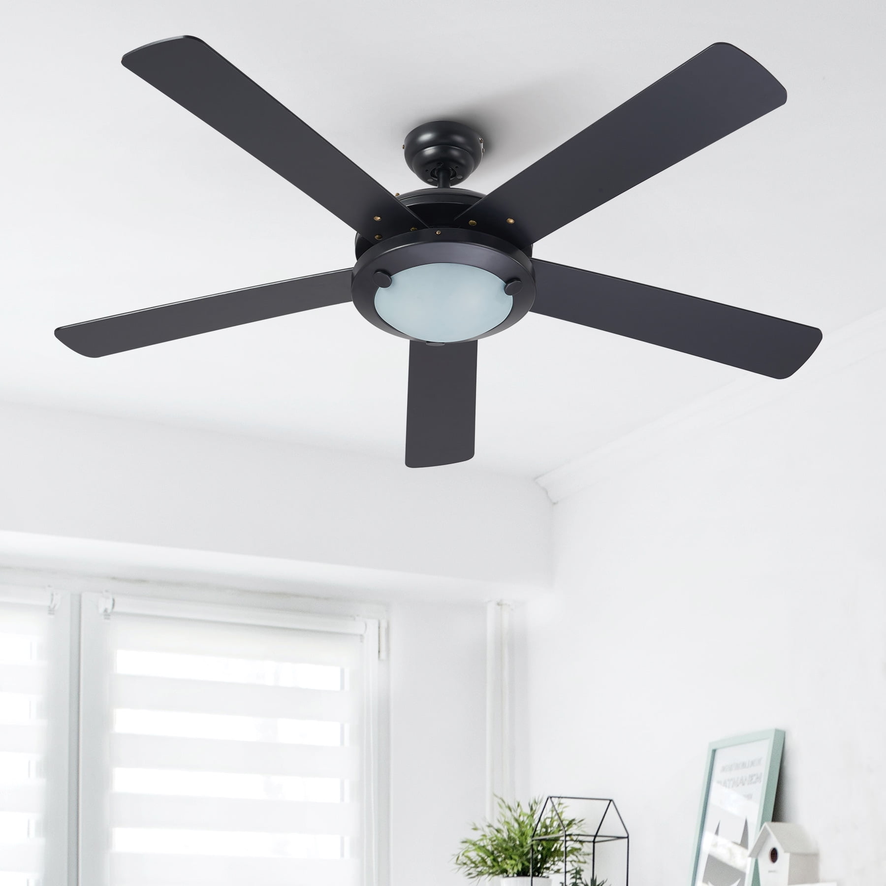5 Blade Ceiling Fan With Led Light | Shelly Lighting
