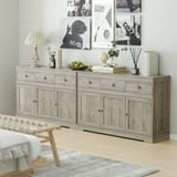 Homfa Sideboard Storage Cabinet with 3 Drawers & 3 Doors, 53.54'' Wide ...