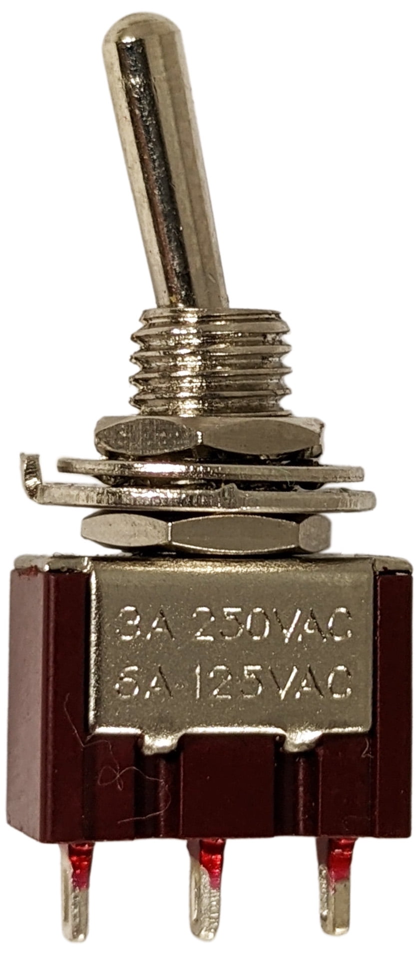 Mini SPDT Toggle Switch with 3 Pin Solder Lug Termination, ON-ON ...
