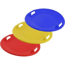 Superio Round Snow Saucer Sled, Red and Fuchsia 2 Pack Spiral 26 ...