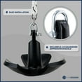 Five Oceans River Anchor, 20 Lb / 9 Kg, Cast Iron Black PVC Vinyl ...