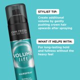 John Frieda Volume Lift Hairspray, Safe for Treated Hair, Volumizing ...