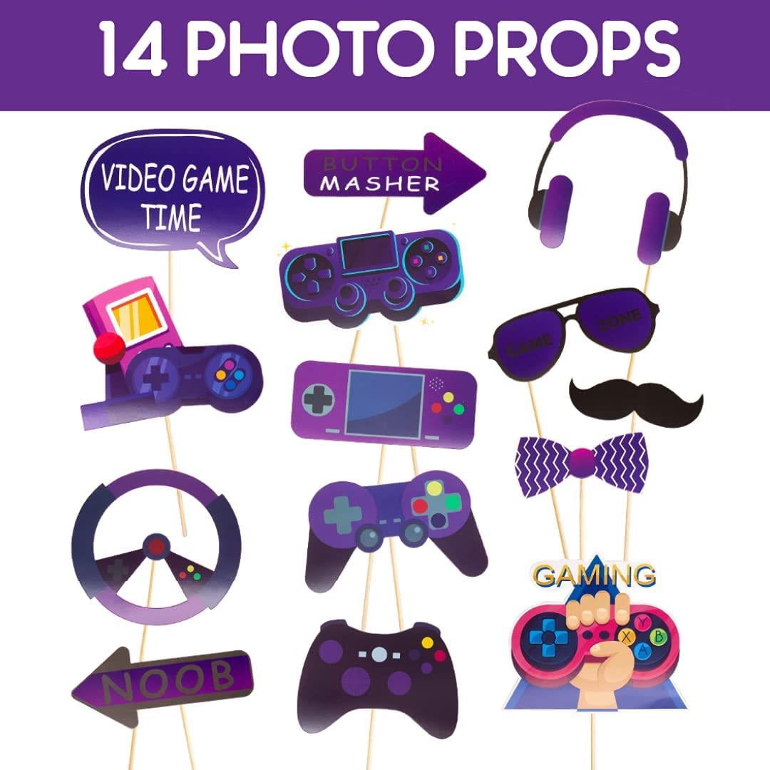 Buy Video Game Themed Party in a Box Kit Cups Plates Utensils Photo ...