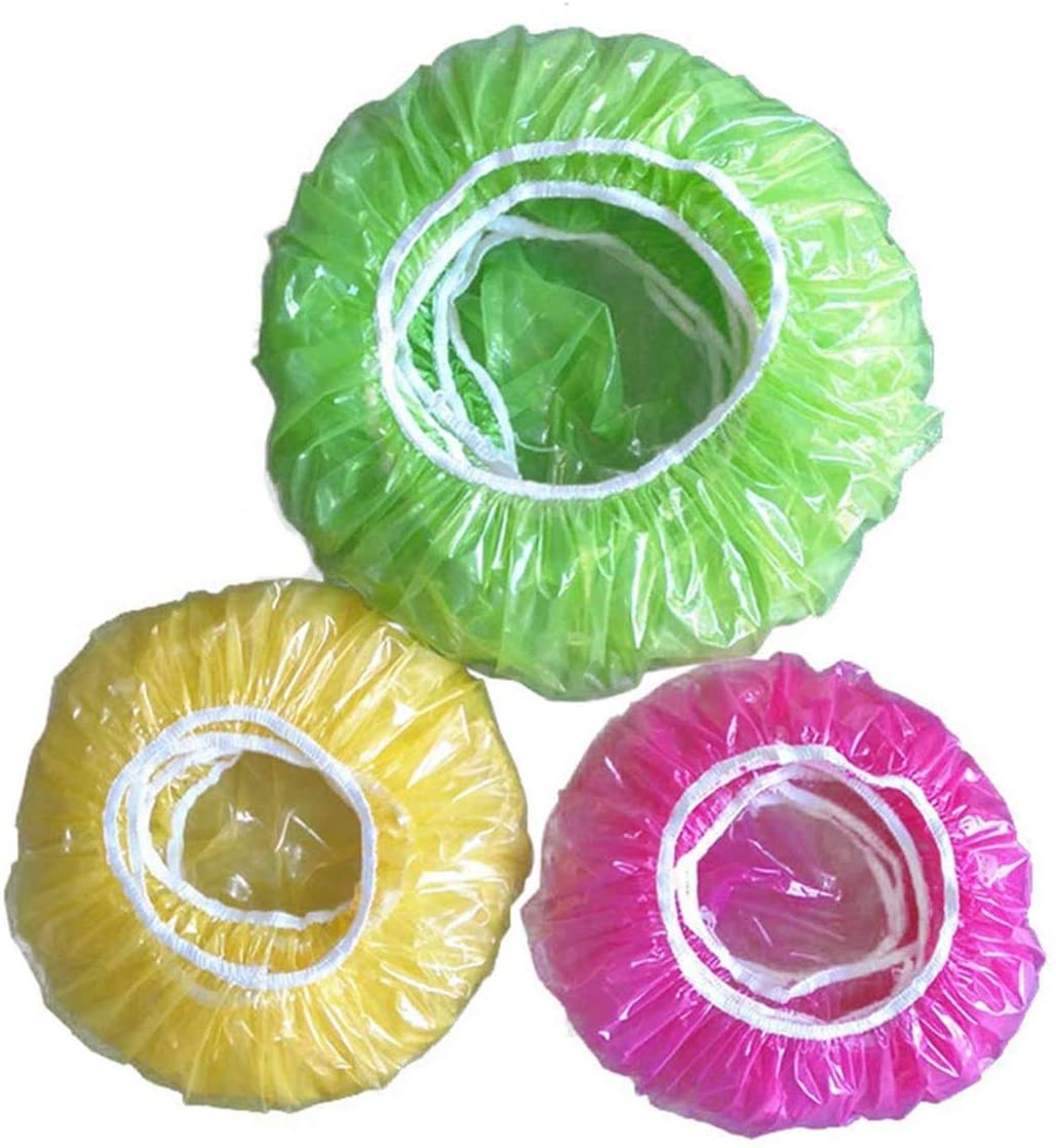 90 Pack Elastic Colorful Bowl Covers Reusable Elastic Food Bowl Storage ...