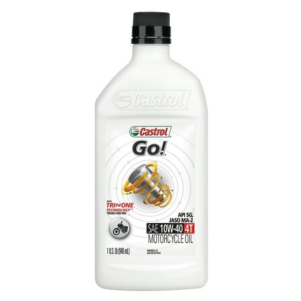 Castrol GO! 10W-40 Conventional Motorcycle Oil, 1 Quart - Walmart.com ...