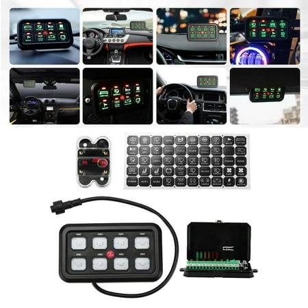 Push Button Switch Panel 8 Gang Switch Panel Set With Fuse Box ...