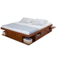 Memomad Bali Bed Frame with Storage, Drawers & Shelves (Queen Size ...
