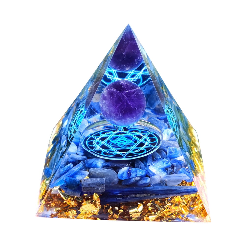 Yucurem 5cm Orgonite Pyramid Heal Reiki Orgone Energy Generator Crystal ...