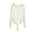 DPTALR Women's Tie-Front Long Sleeve Sheer Sun Protection Cardigan ...