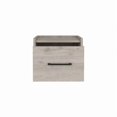 Floating Nightstand In Light Gray Engineered Wood And Particle Board ...