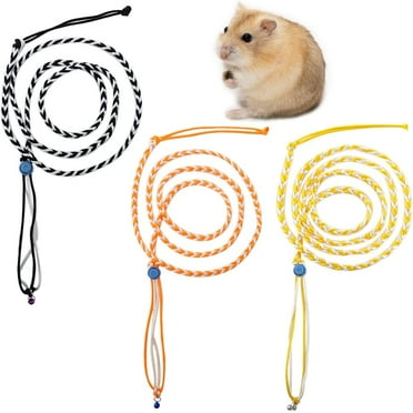 Adjustable Small Pet Hamster Leash Harness Set With Bells Ferrets ...