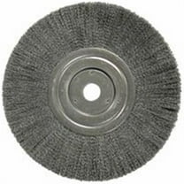 Weiler Medium Crimped Wire Wheel, 8 in D x 1 in W, .0118 in Stainless ...