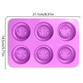6-Piece Round Bee Silicone Mold Soap Making Mould Chocolate Candy Cake ...