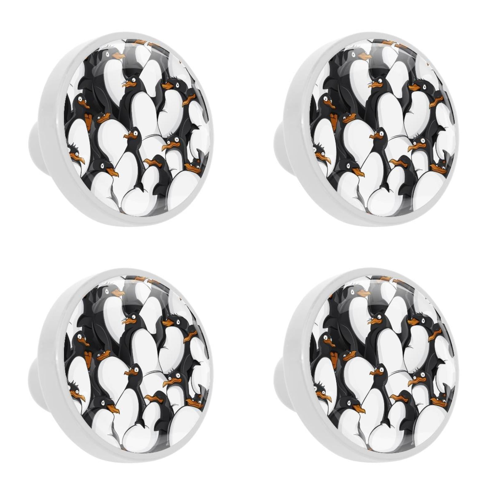 4 Pcs Penguin Knobs for Kitchen Cabinet Cupboard Dresser Bookcase Drawer Pulls Handles Round ...