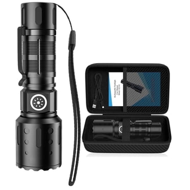 BUYSIGHT Rechargeable Spotlight Flashlight, 120000 lumens 600 Yards ...