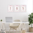 Stupell Industries Dancing Ballerinas in Pink 3 Piece White Framed ...
