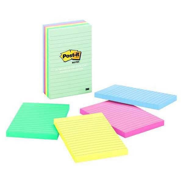 1Pack Post-It 660-5PK-AST Sticky Notes, 4x6 In., Marseille, PK5 ...