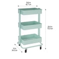 Lexington Mint 3-Tier Metal Rolling Cart by Simply Tidy - Multi ...