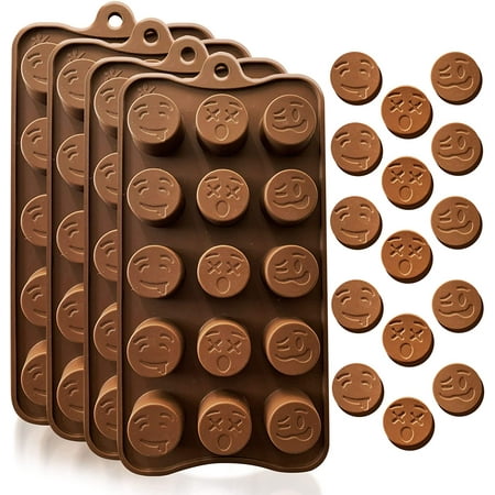 Nonstick BPA-free Small Silicone Molds for Candy, Emoji Molds Silicone ...
