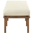 Meridian Furniture Landon Cream Vegan Leather Bench - Walmart.com