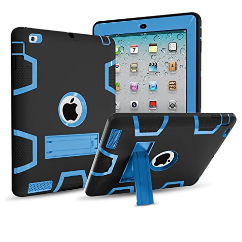 iPad 4/3/2 Case,Mignova Three dual Layer [Impact Protection][Shock ...