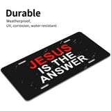 Jesus is The Answer License Plate Personalise Metal Car Plates Front ...