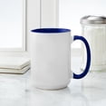 CafePress - White Nauticle Star Flake Punk Rock Large Mug - 15 oz ...