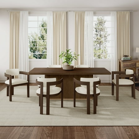 Christopher Knight Home 7-Piece Modern Dining Set, 84" Rectangular ...