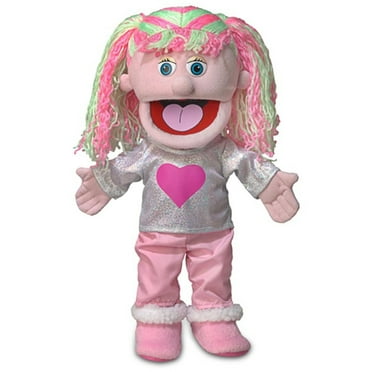 14' Cindy Peach Girl Hand Puppet with Moveable Mouth for Adults and ...