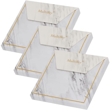Marble Gold Edge Sticky Note Pads 3.4" 3.4" Strong Stickies Notepad to ...